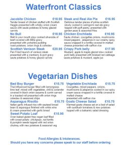 Menu – The Waterfront