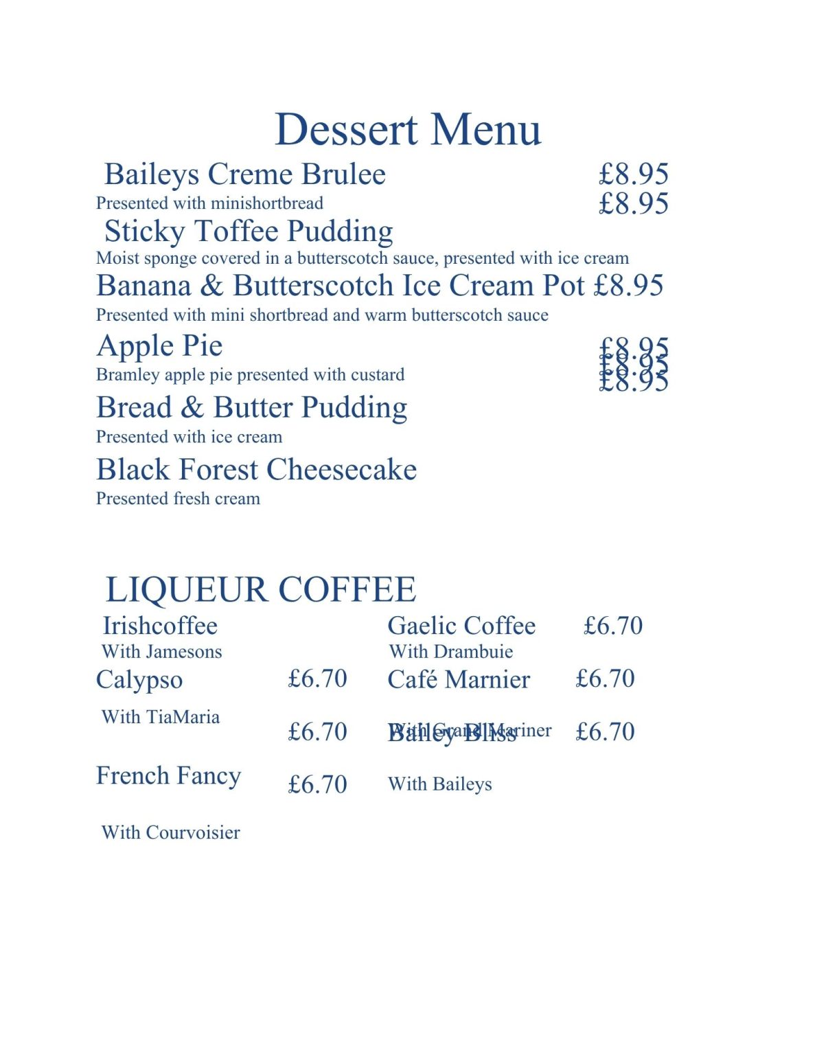 Menu – The Waterfront